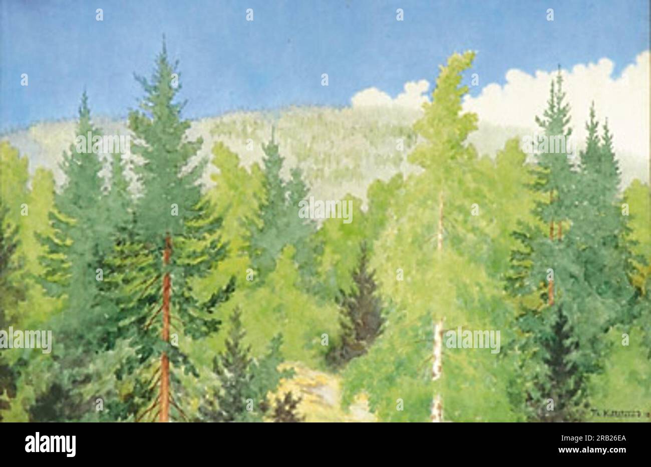 Forest - Skog by Theodor Severin Kittelsen Stock Photo - Alamy