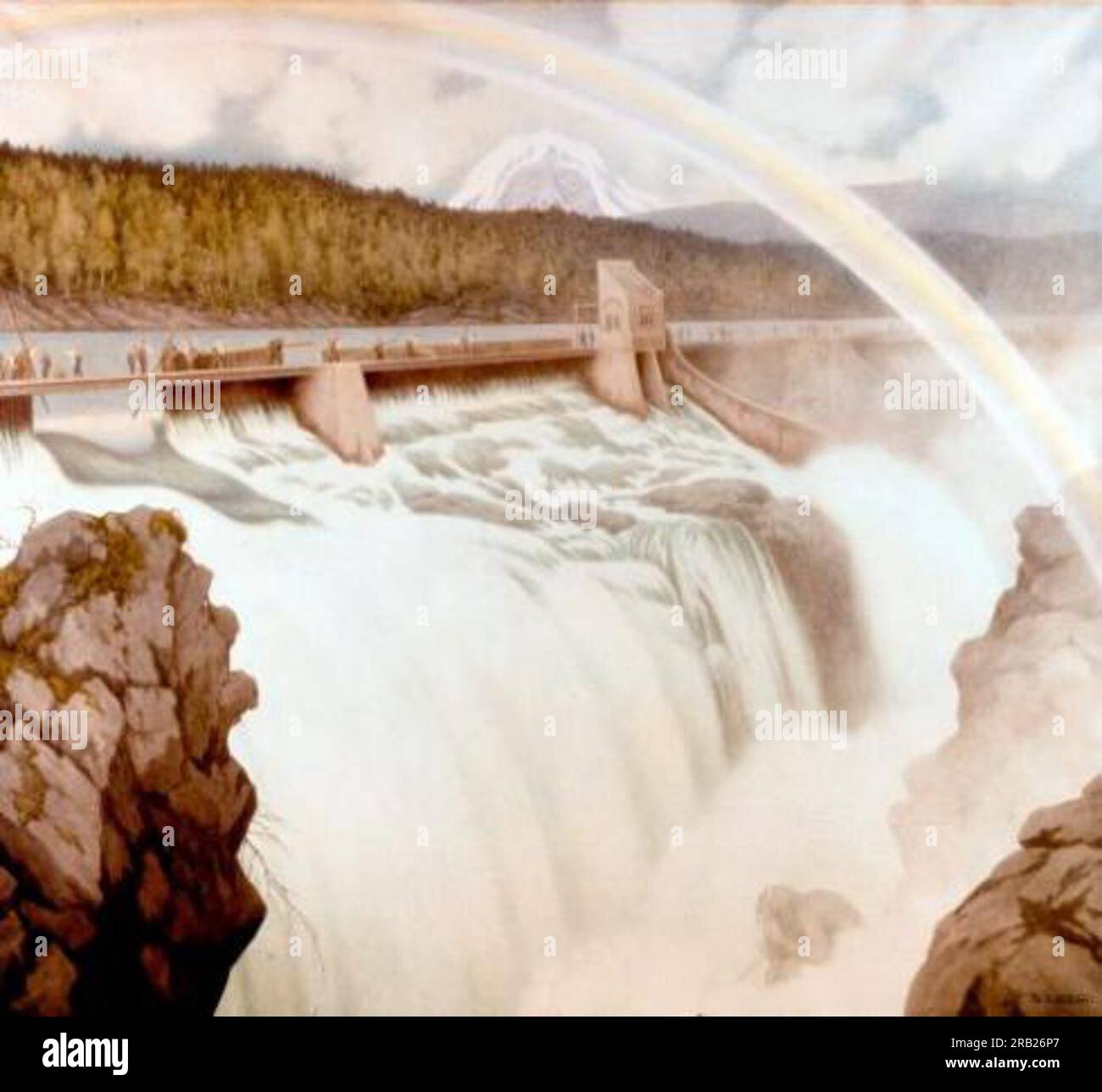 Svelgfoss Norsk Hydro 1908 by Theodor Severin Kittelsen Stock Photo - Alamy