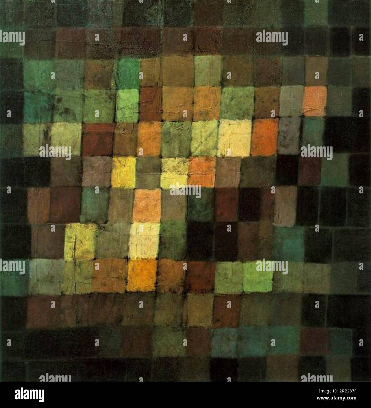 Ancient Sound. Abstract on Black Background 1925 by Paul Klee Stock ...
