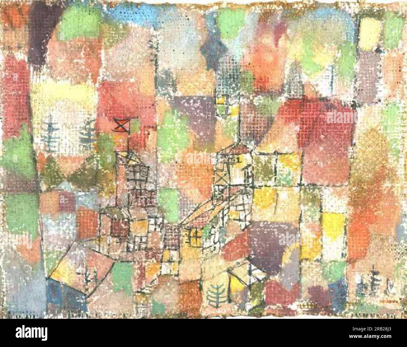 Two country houses 1918 by Paul Klee Stock Photo - Alamy