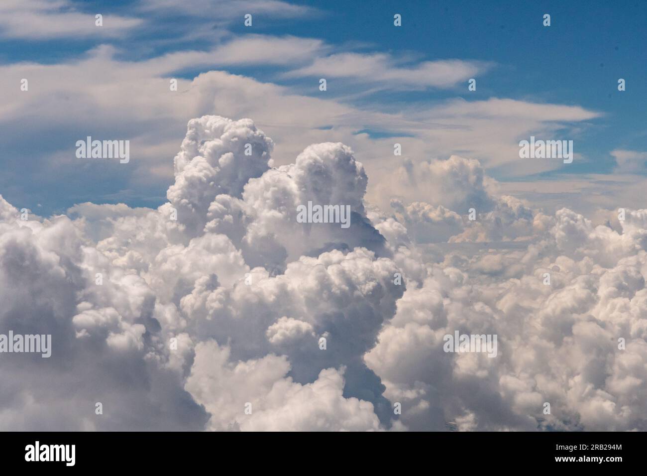 Aerial view of clouds from outside of my business class window on a ...