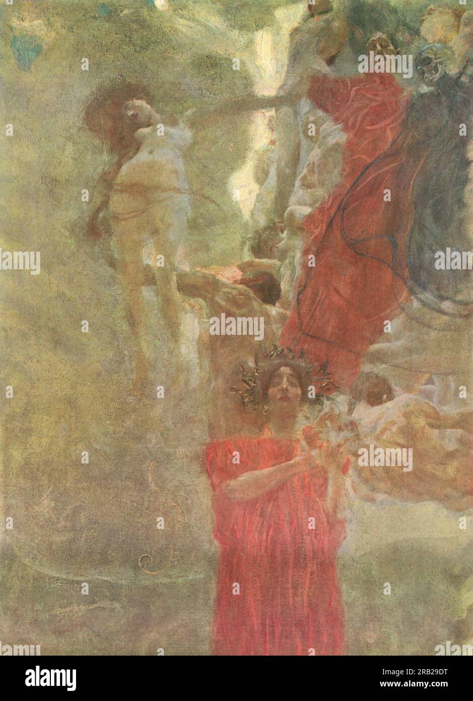 Painted composition design to medicine 1888 by Gustav Klimt Stock Photo ...
