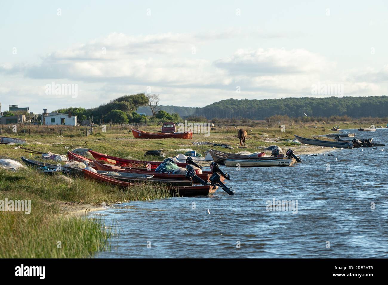 Laguna de Rocha, Uruguay : 2023 May 29 : Fishing boat in the Laguna de ...