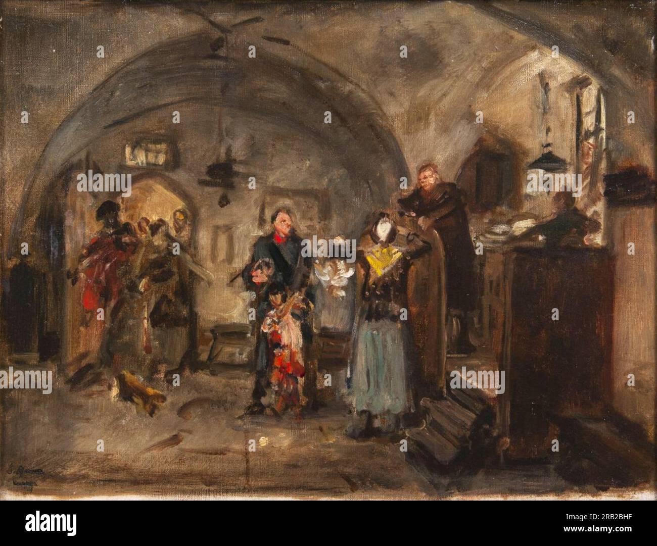 The little chicken thief by Ludwig Knaus Stock Photo - Alamy