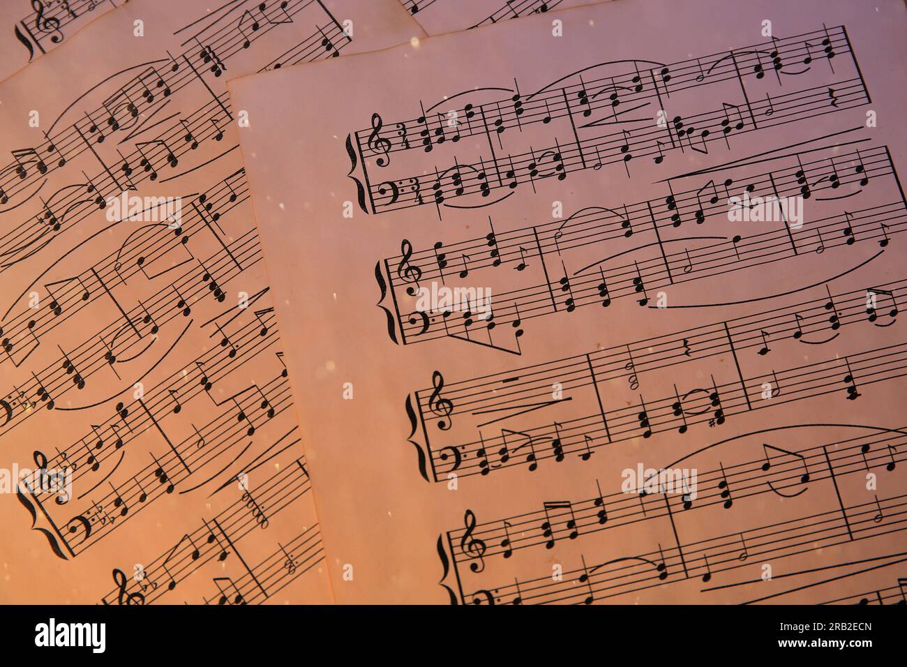 Color music notes musical notation lines with note symbols hi-res stock ...