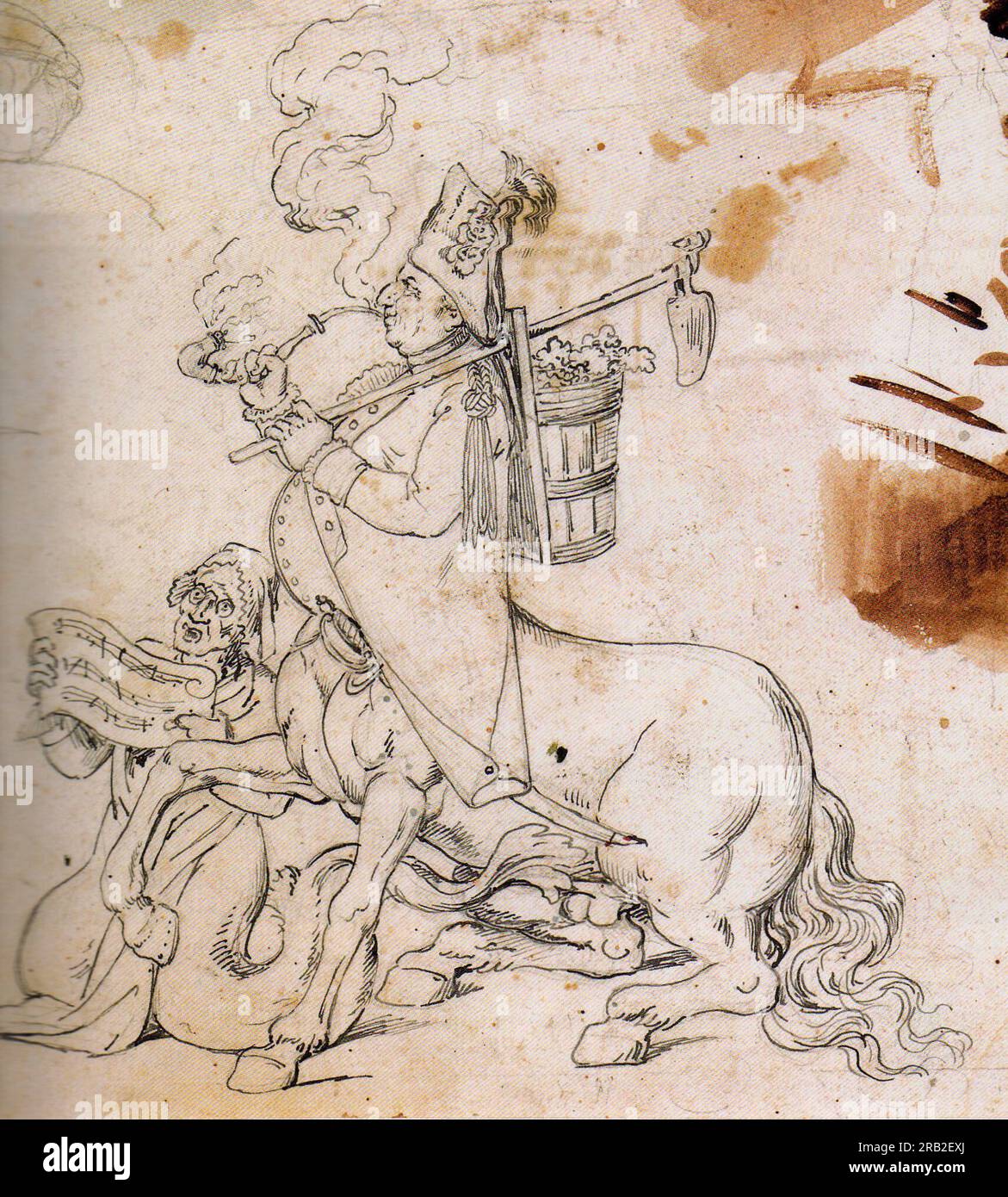 Karikatur Auf Den Oberaufseher Leutnant Johann Nieß 1805 by Joseph ...