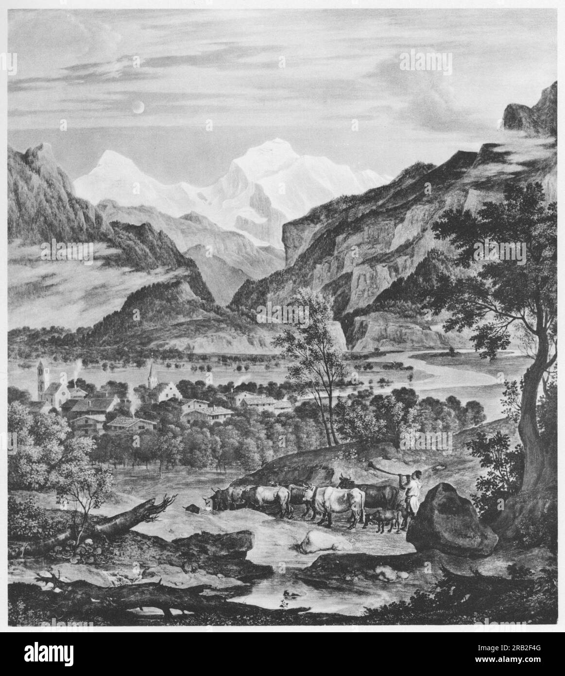 Berner oberland landscape Black and White Stock Photos & Images - Alamy