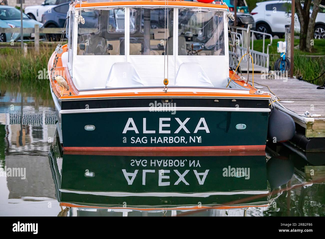 Billy Joel's personal boat, Alexa sitting at the dock in Sag Harbor ...
