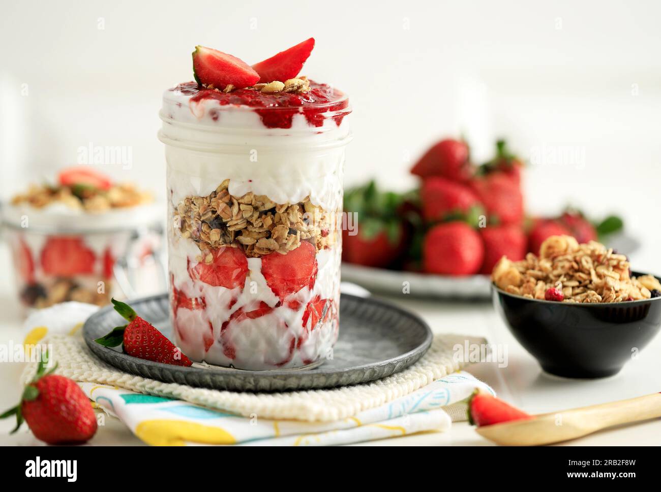 Greek Yogurt With Granola And Strawberries at Rufus Gantt blog