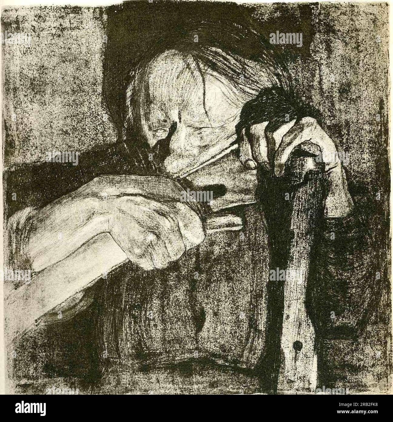 Whetting the Scythe 1905 by Kathe Kollwitz Stock Photo - Alamy