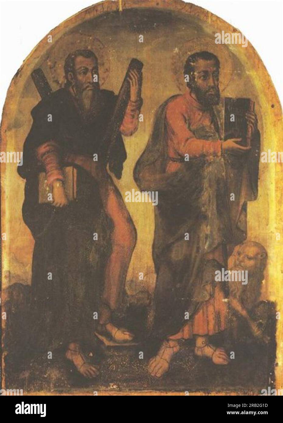 Icon of Apostles Andrew and Mark by Yov Kondzelevych Stock Photo - Alamy