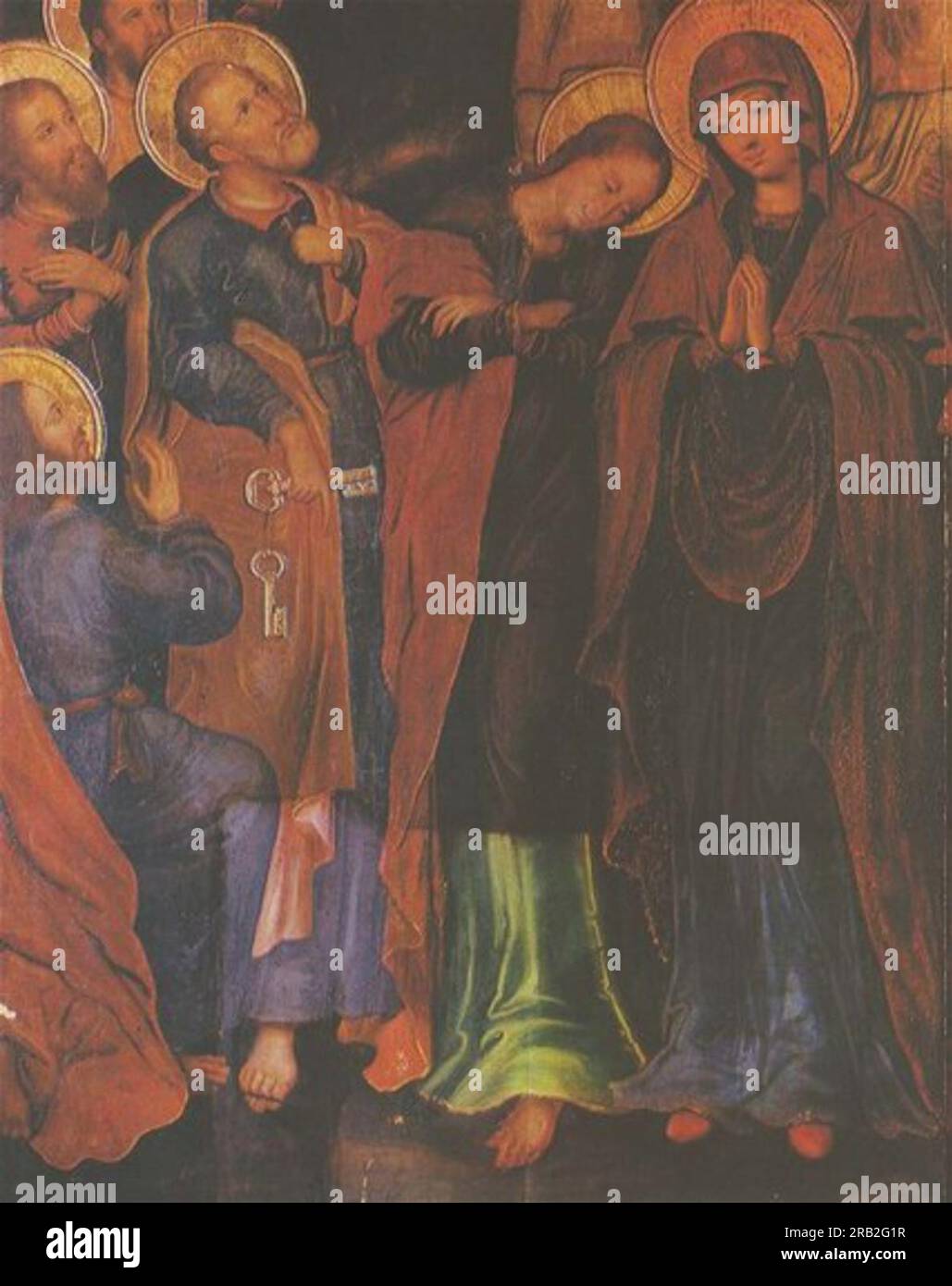 Fragment of the icon The Elevation of Christ into Heaven from the ...