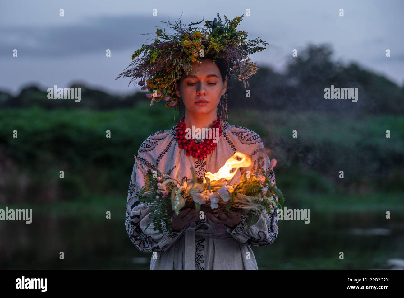 London, UK. 6th July 2023. Ukrainians prepare to celebrate Ivana-Kupala ...