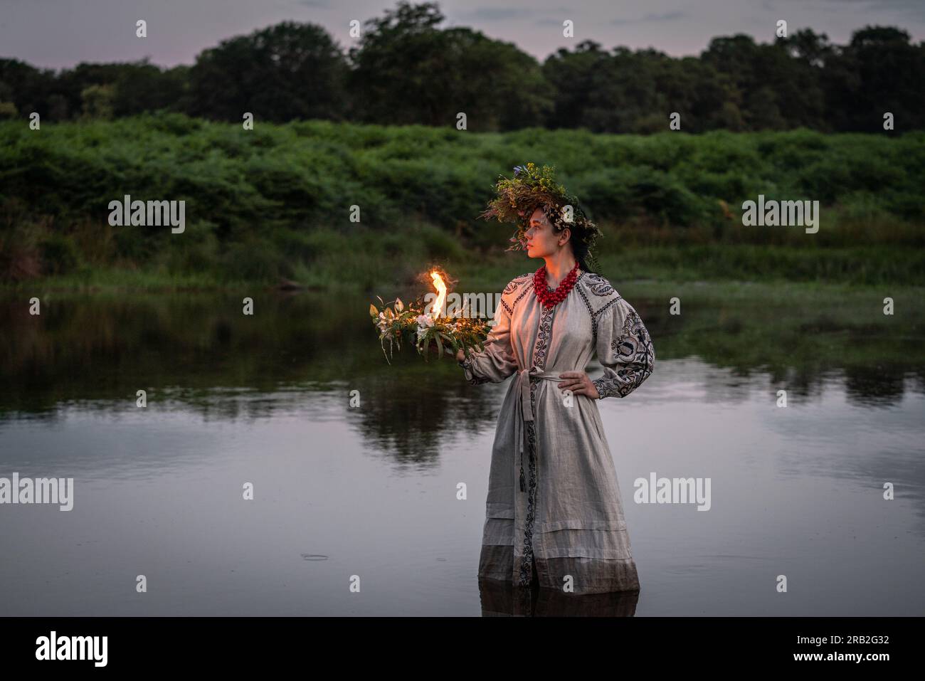 London, UK. 6th July 2023. Ukrainians prepare to celebrate Ivana-Kupala ...