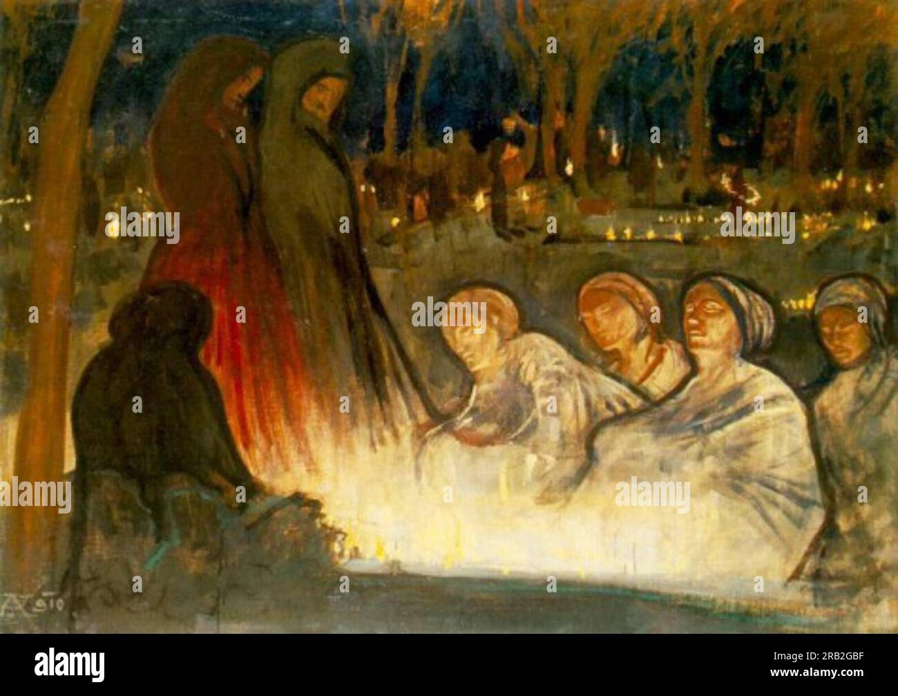 All Souls' Day 1910 by Aladar Korosfoi-Kriesch Stock Photo - Alamy