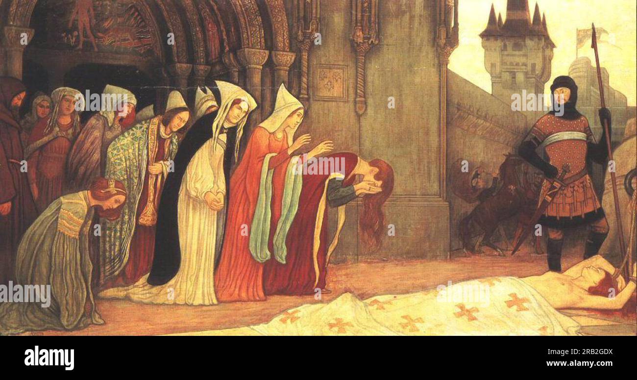 The Story of Klára Zách II 1911 by Aladar Korosfoi-Kriesch Stock Photo ...
