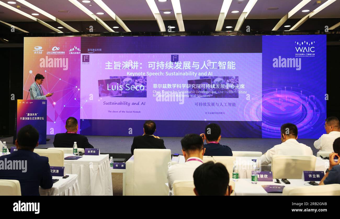 SHANGHAI, CHINA - JULY 6, 2023 - Luis Seco speaks at the 2023 World ...
