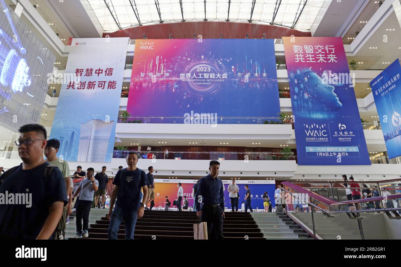 SHANGHAI, CHINA - JULY 6, 2023 - Citizens visiting the 2023 World ...