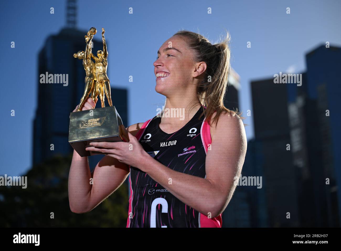 Melbourne, Australia. 07th July, 2023. Adelaide Thunderbirds captain ...