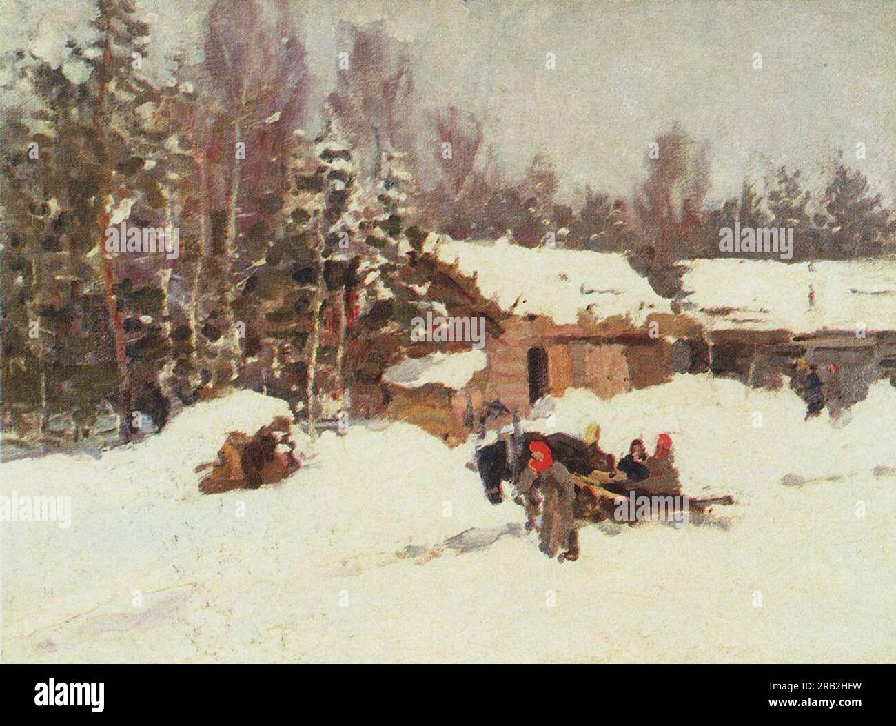 Winter Landscape 1930 by Konstantin Korovin Stock Photo - Alamy