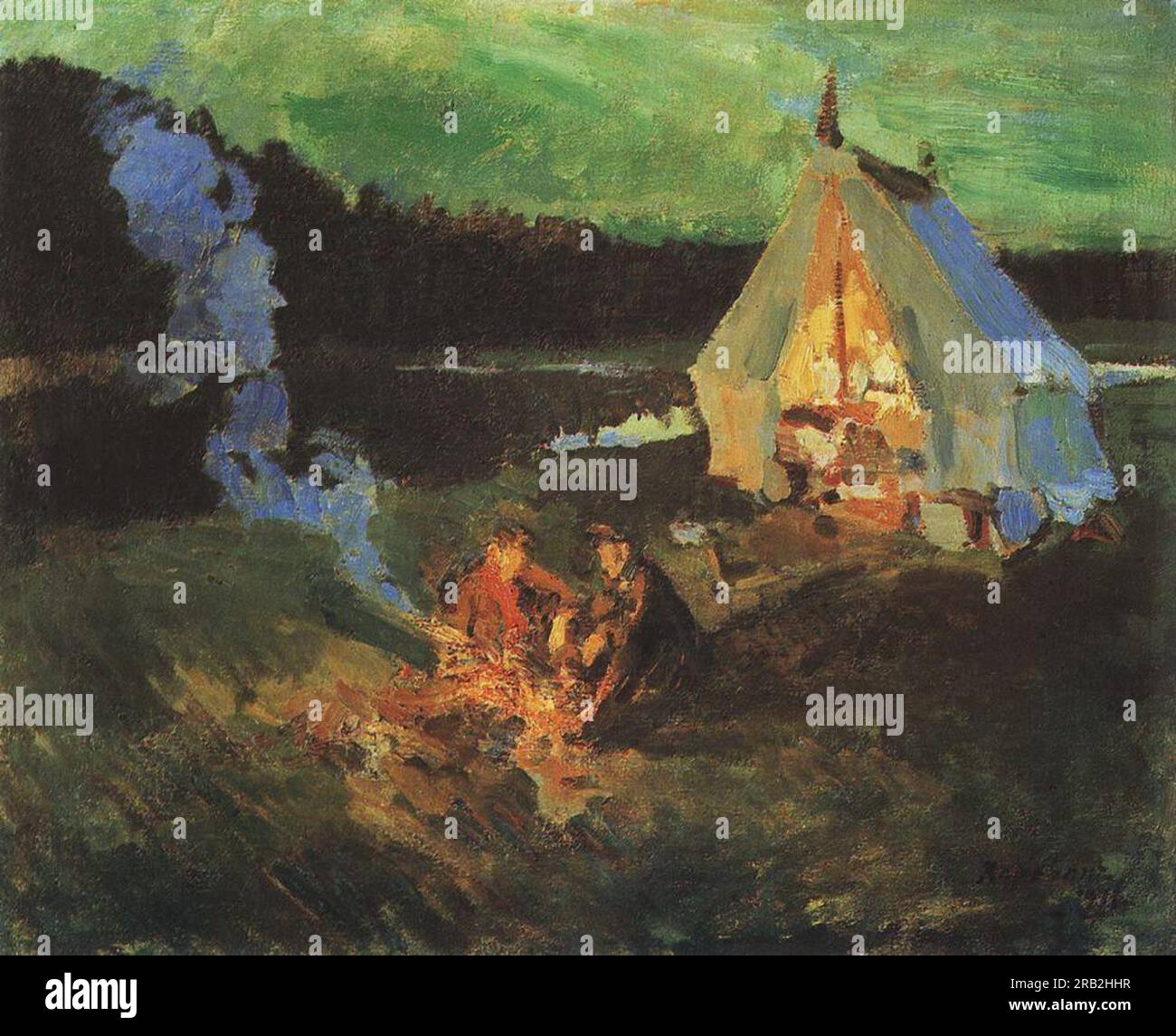 Hunters Rest 1911 by Konstantin Korovin Stock Photo - Alamy