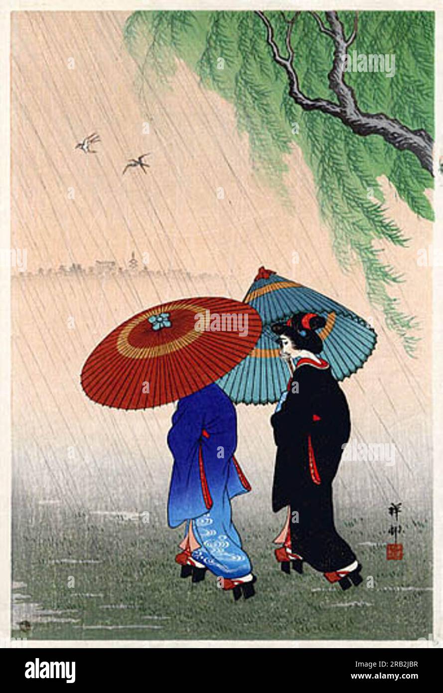 Ohara koson rain hi-res stock photography and images - Alamy