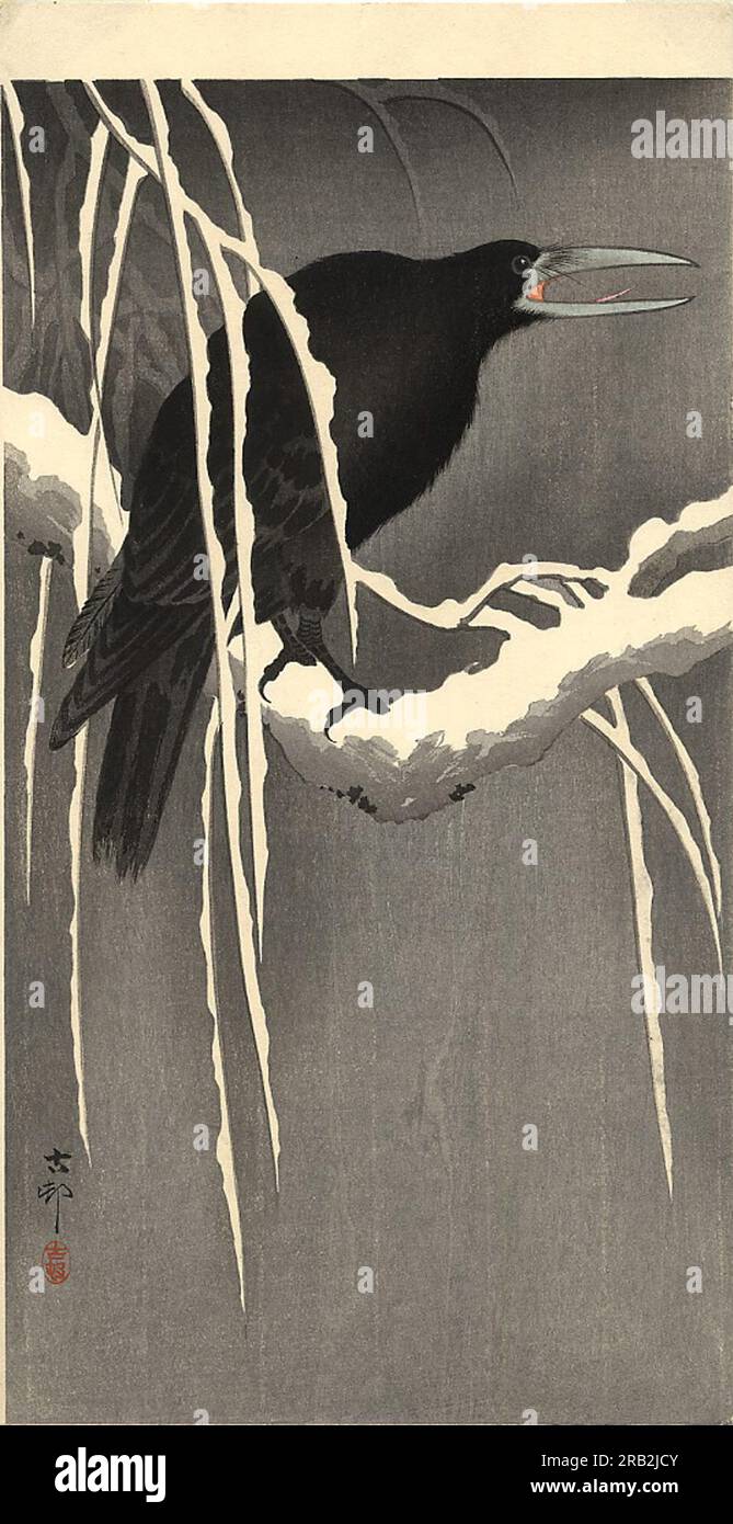 Ohara koson crow hi-res stock photography and images - Alamy