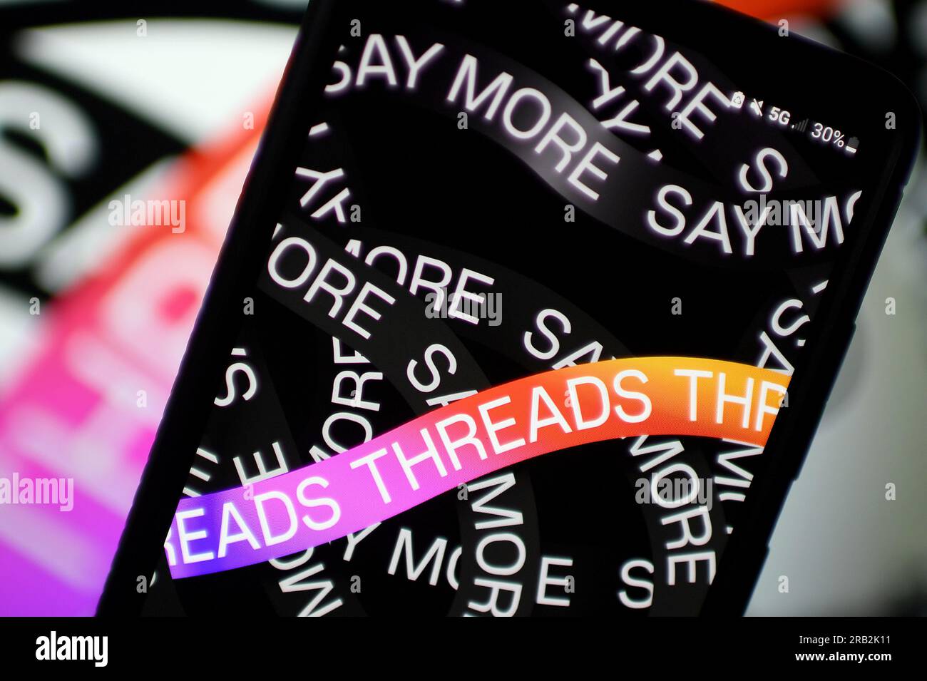 New York, USA. 06th July, 2023. Image of ‘Threads” app launched by ...