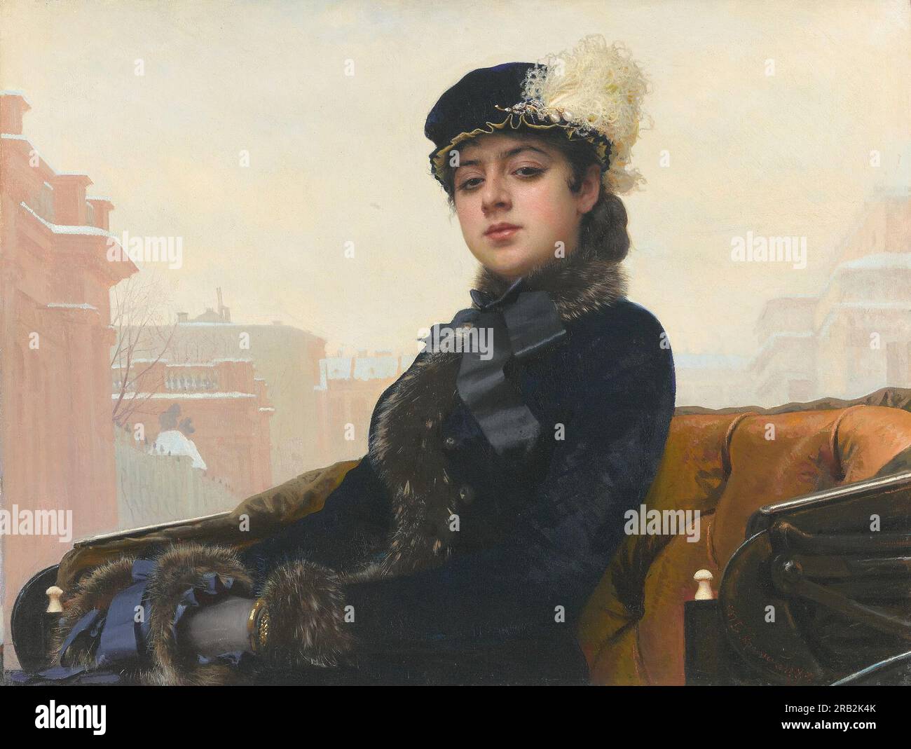 Portrait of unknown woman 1883 by Ivan Kramskoy Stock Photo - Alamy
