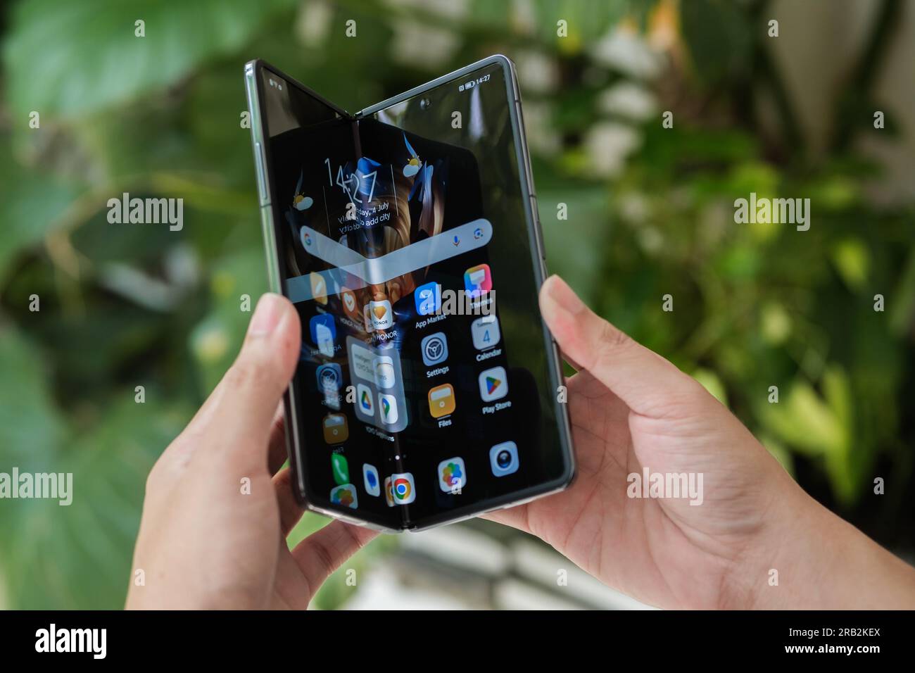 Ho Chi Minh city, Vietnam - July 2023. Honor Magic 5 Pro photos for ...