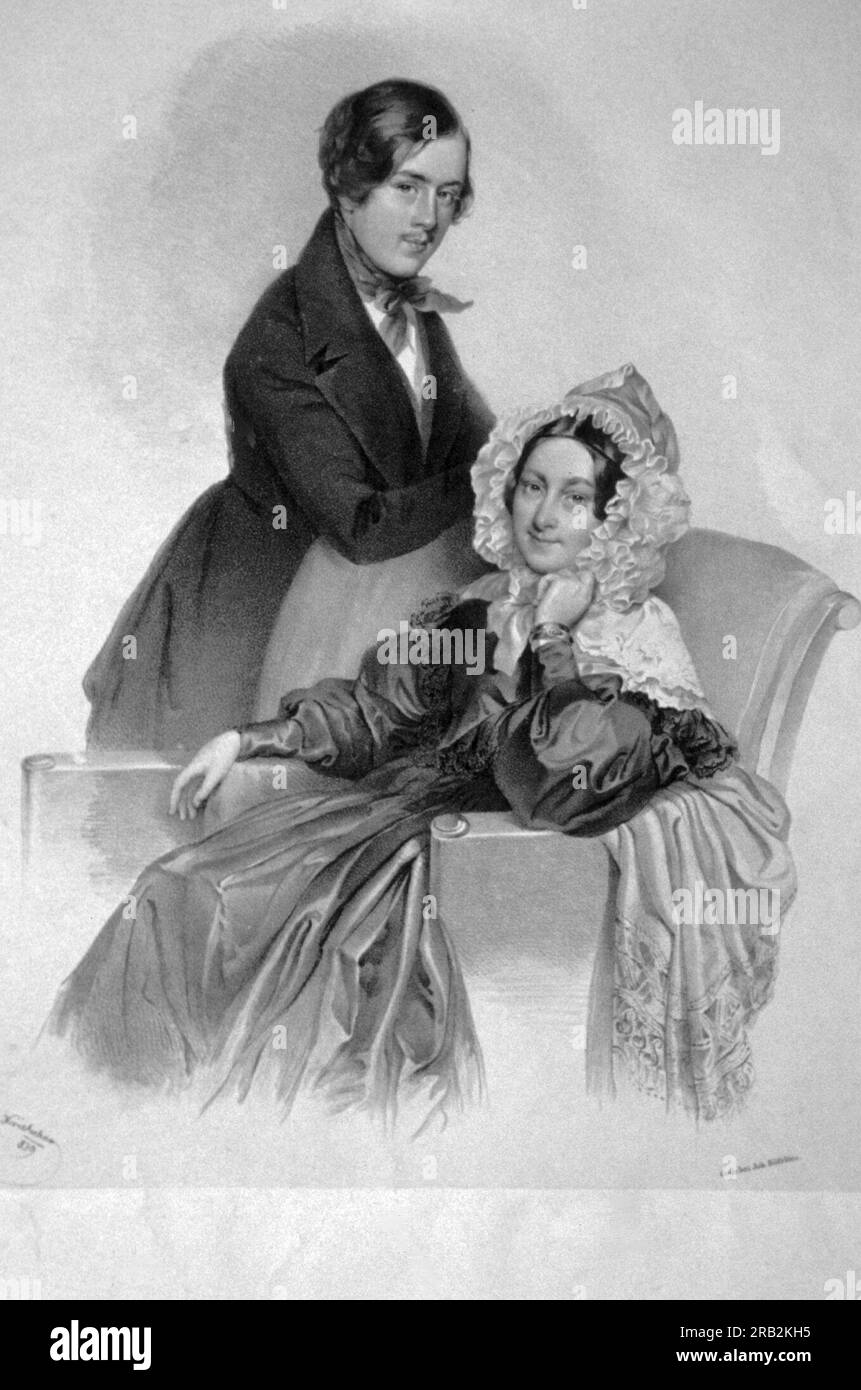 Countess Ludmilla Csaky, née Lazansky Von Bukowa with her son Ladislaus ...