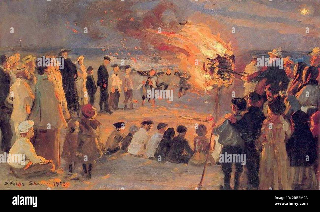 Beach at Skagen 1903 by Peder Severin Kroyer Stock Photo - Alamy