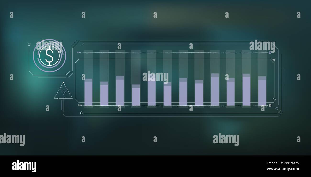 Abstract simple infographic of stable dollar price Stock Photo - Alamy