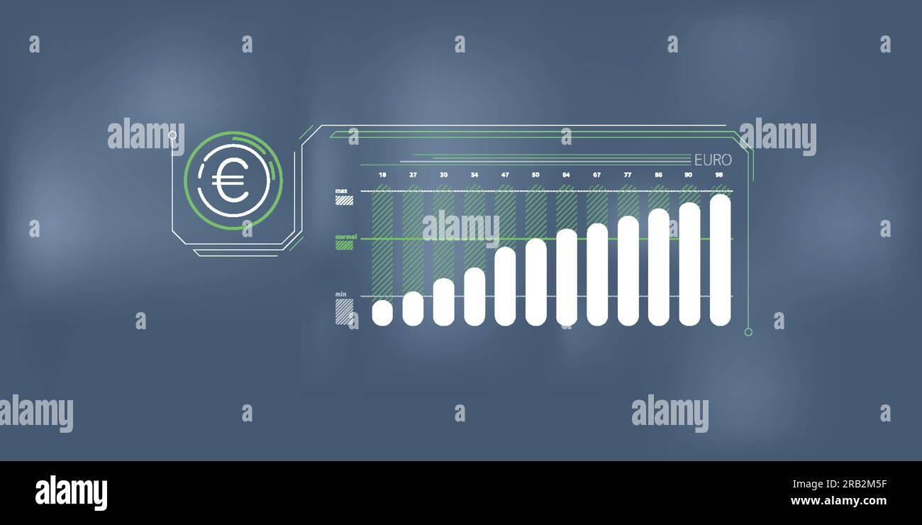 Clear and concise infographics of euro price growth Stock Vector Image ...
