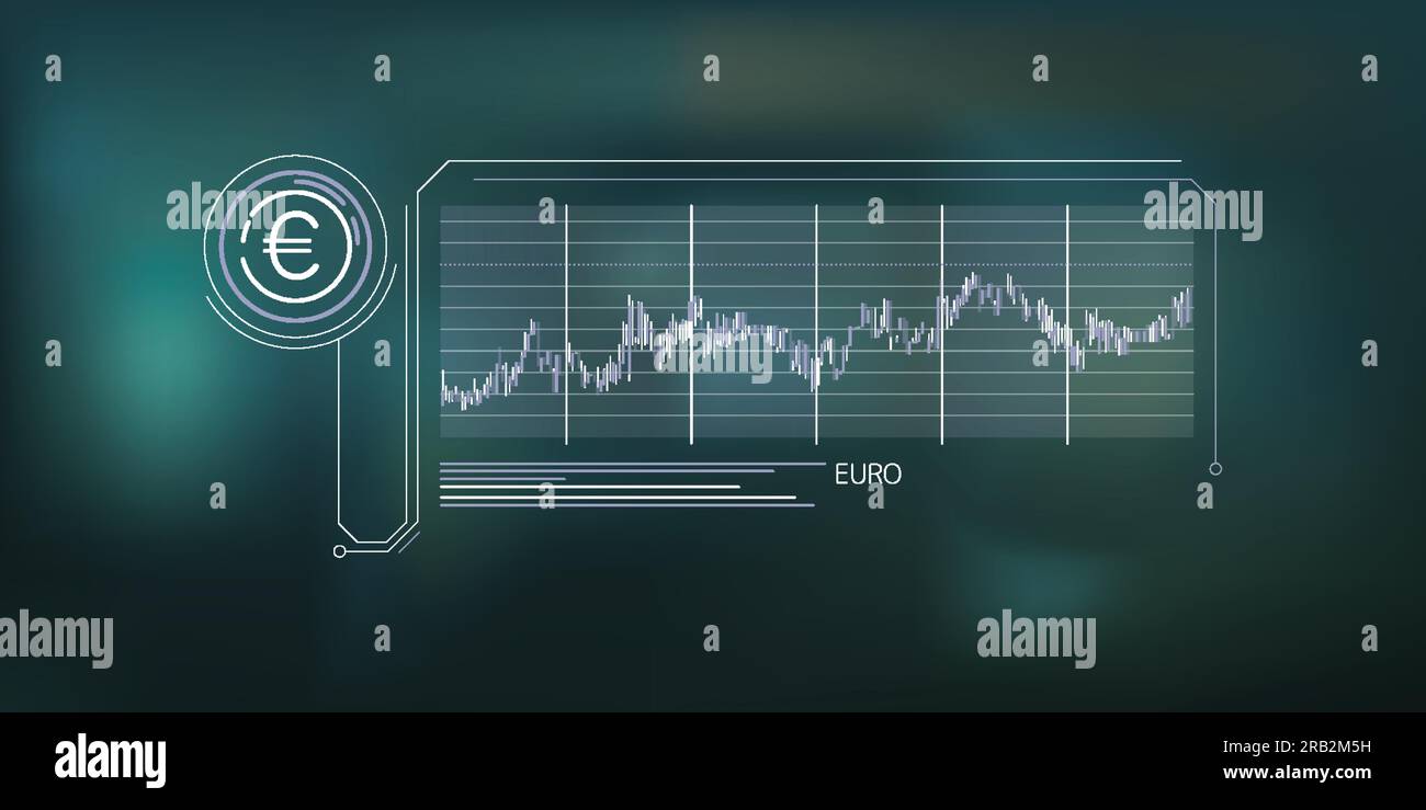 Abstract infographics about the stability of the euro price Stock ...