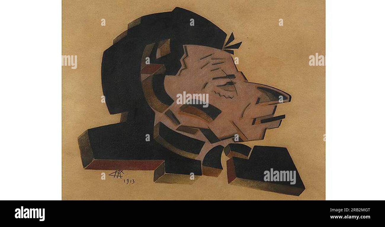 Portrait of Vsevolod Meyerhold 1913 by Nikolai Kulbin Stock Photo - Alamy