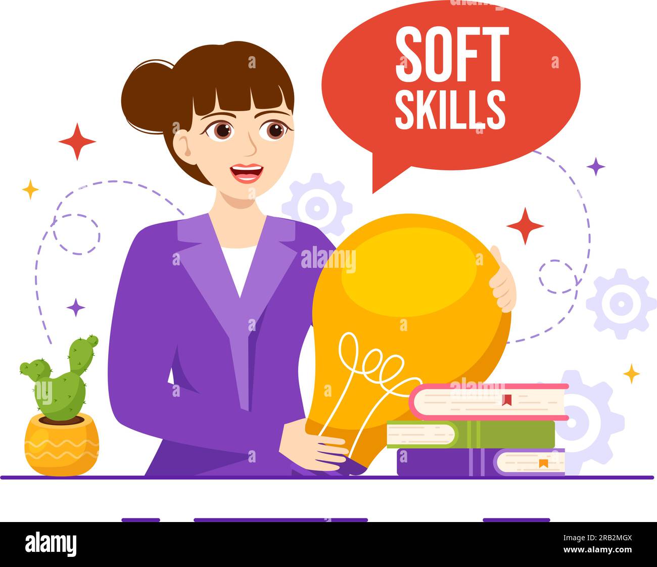 Soft Skills Vector Illustration of Office Workers Empathy ...