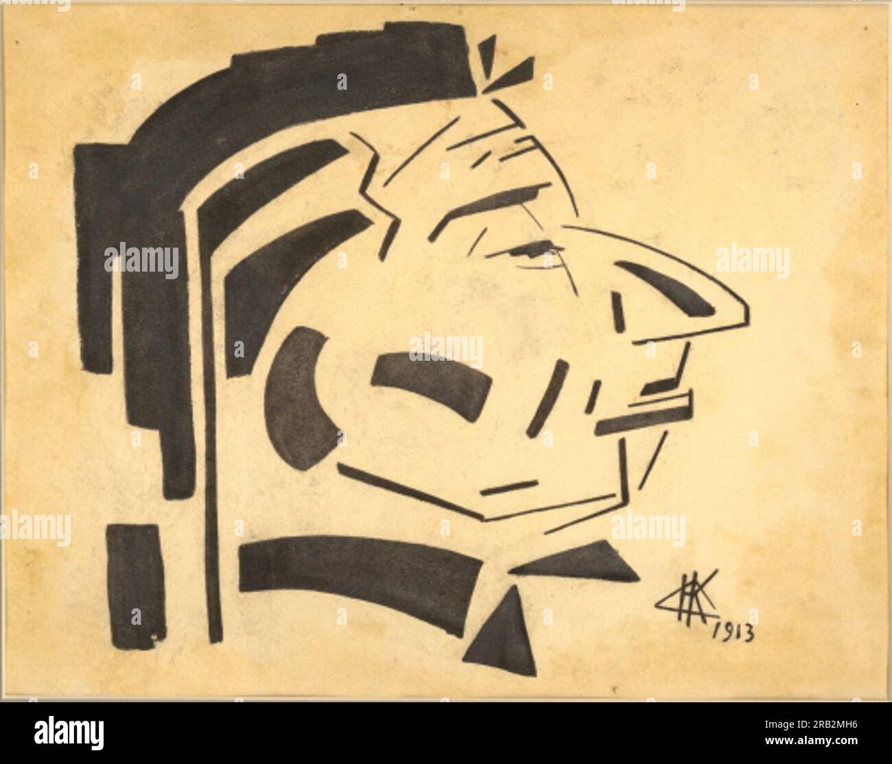 Portrait of Vsevolod Meyerhold by Nikolai Kulbin Stock Photo - Alamy