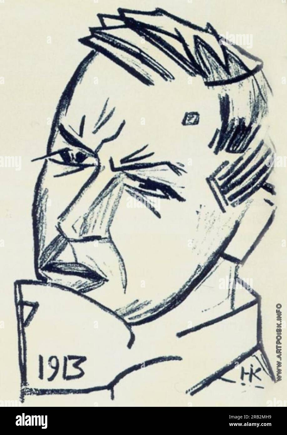 Portrait of David Burliuk by Nikolai Kulbin Stock Photo - Alamy