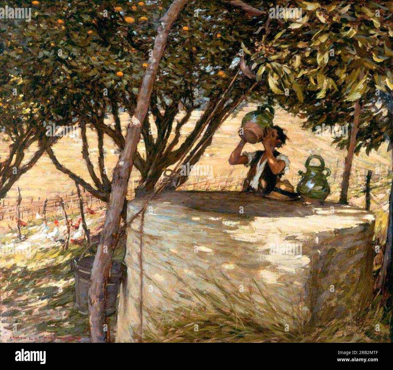 At the Well by Henry Herbert La Thangue Stock Photo - Alamy
