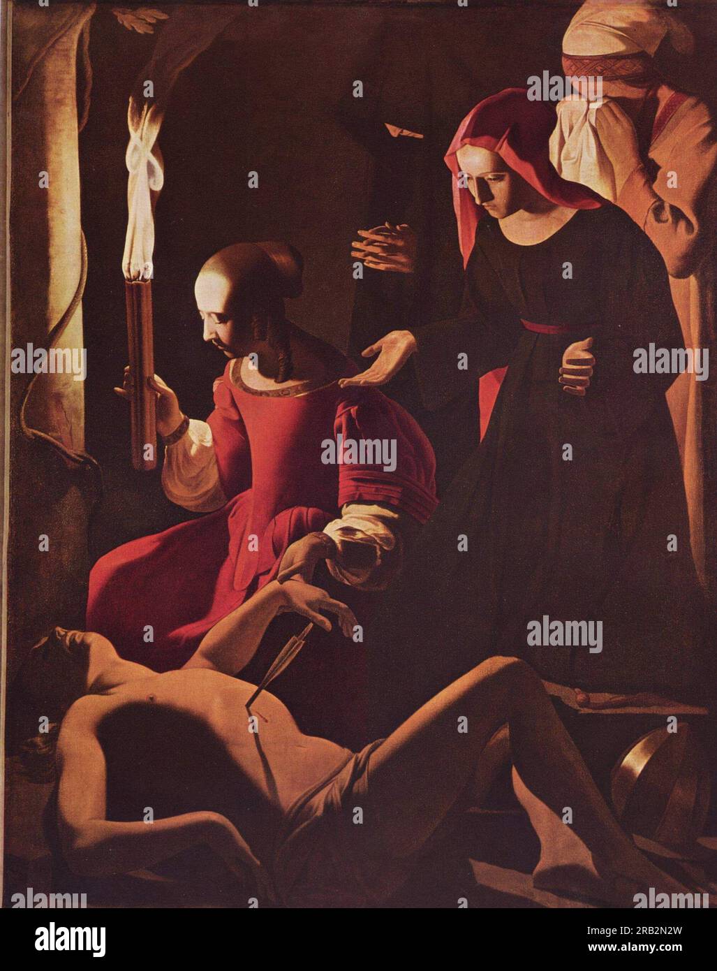 St. Sebastian Tended by St. Irene 1649 by Georges de la Tour Stock ...