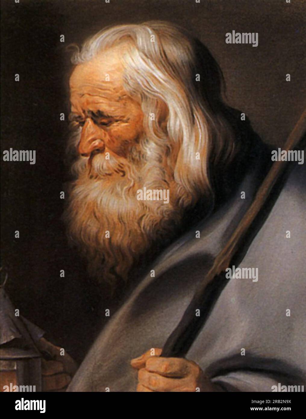 Diogenes, after Peter Paul Rubens by Maurice Quentin de La Tour Stock ...
