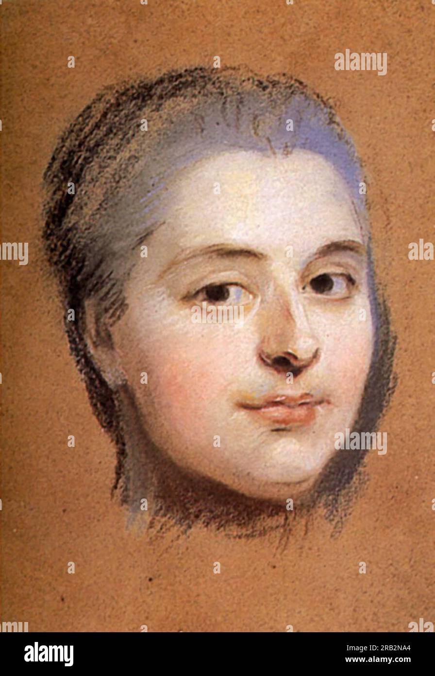 Study of the portrait by Maurice Quentin de La Tour Stock Photo - Alamy