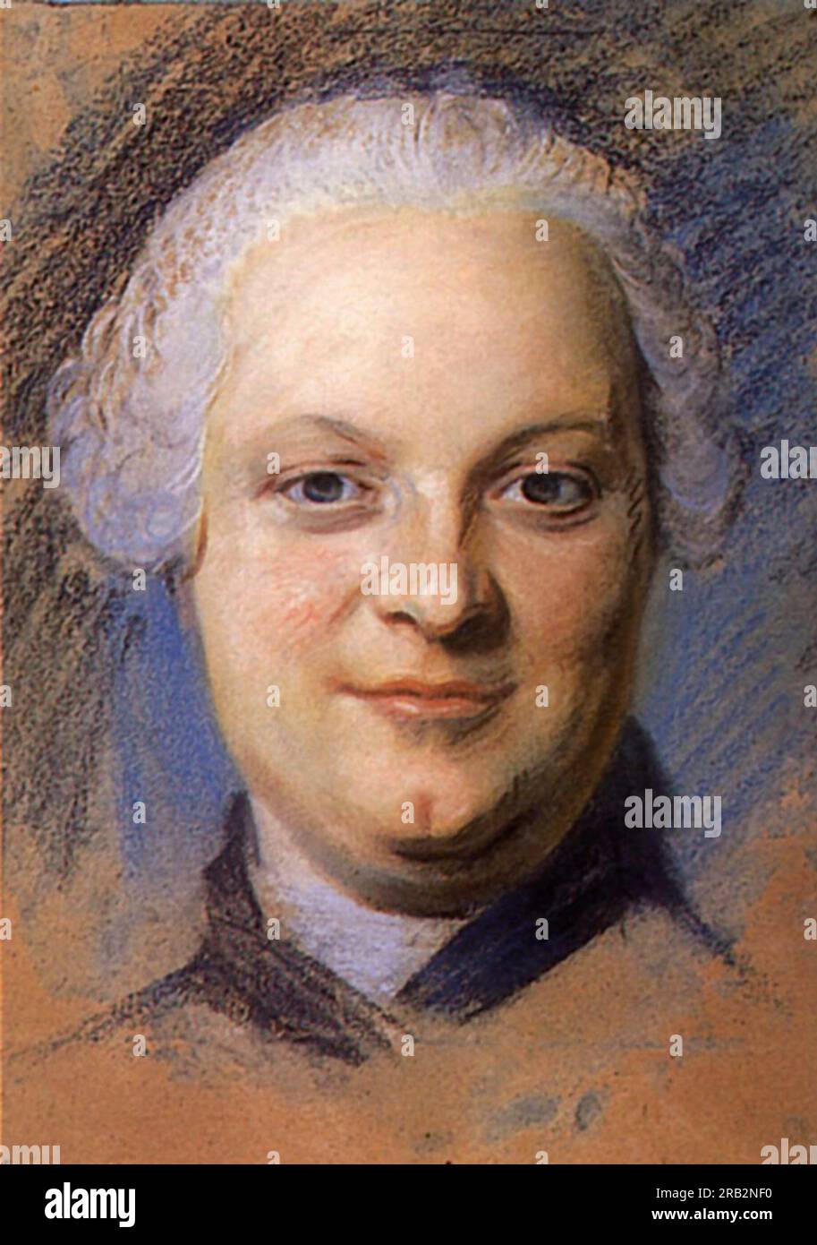 Study of the portrait by Maurice Quentin de La Tour Stock Photo - Alamy