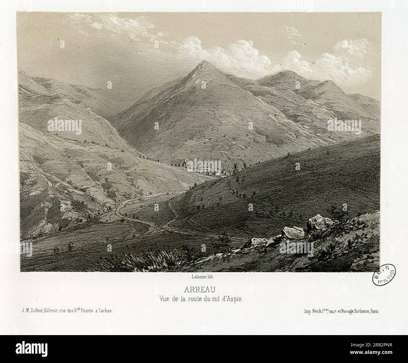 Arreau vue de la route du col daspin hi-res stock photography and ...