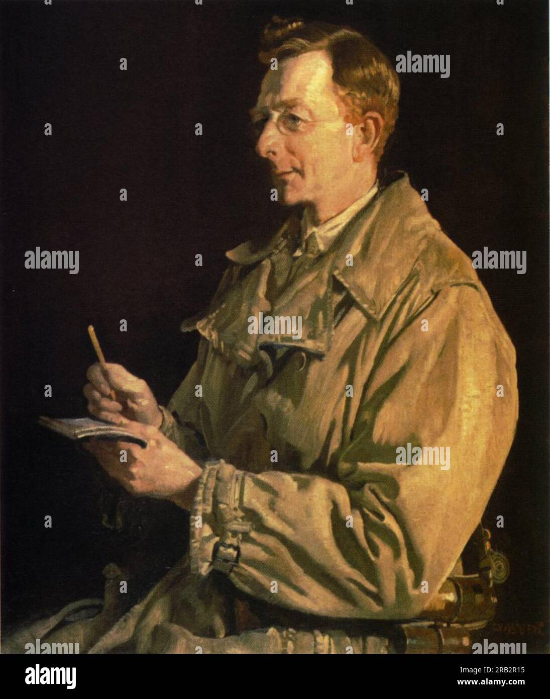 Portrait of Charles E.W. Bean 1924 by George Washington Lambert Stock ...