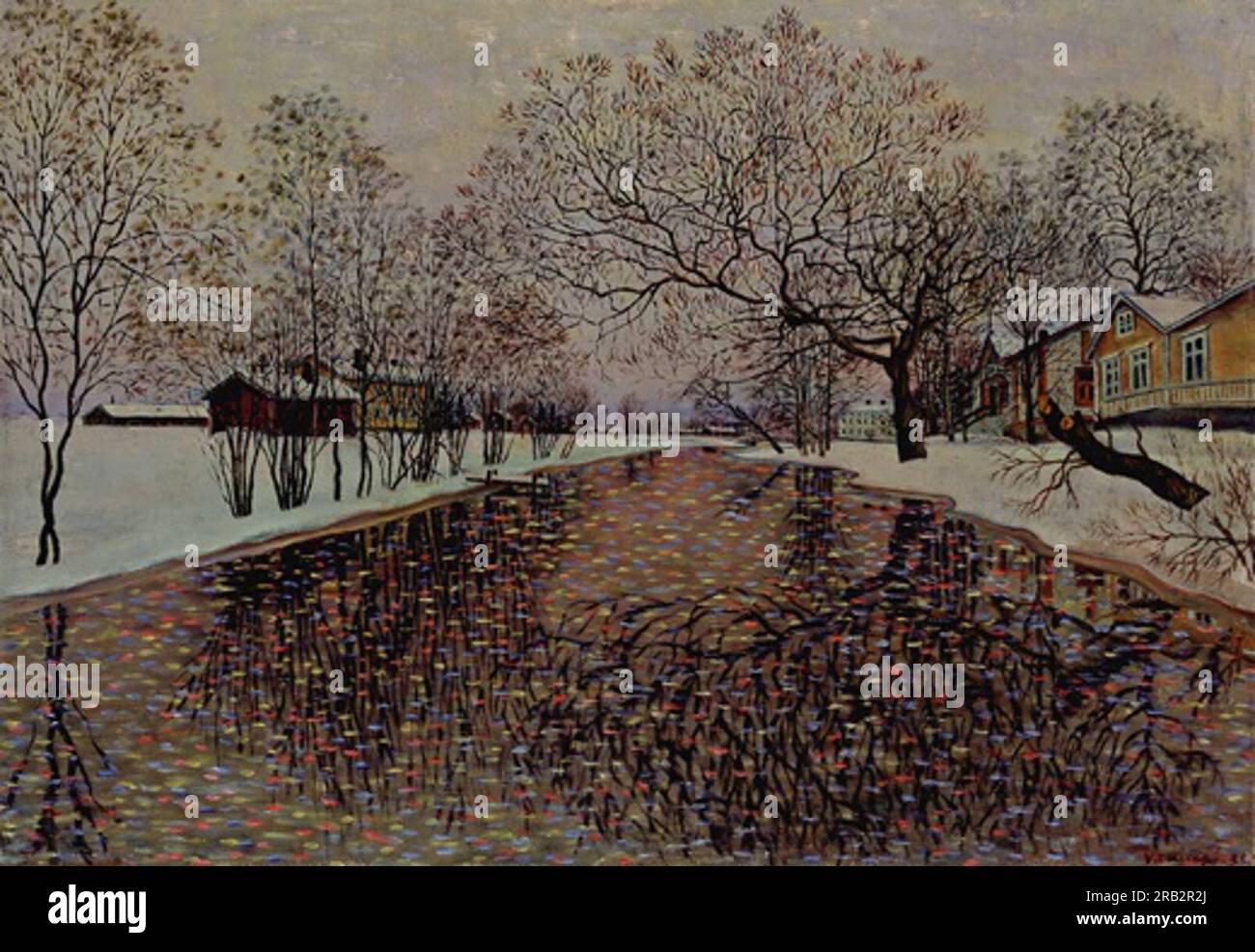 Limingan joki [View of Liminka] 1934 by Vilho Lampi Stock Photo - Alamy