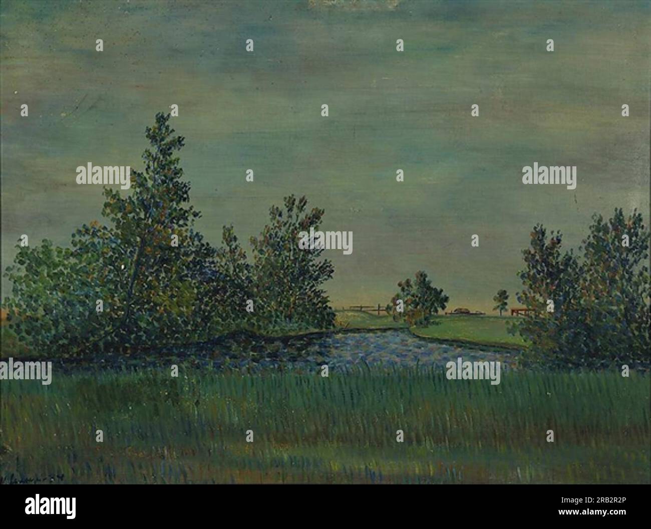 Landscape from Liminka 1934 by Vilho Lampi Stock Photo - Alamy