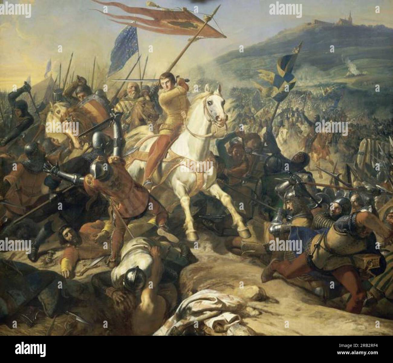 Bataille De Mons En Pévèle 1840 by Charles-Philippe Lariviere Stock ...