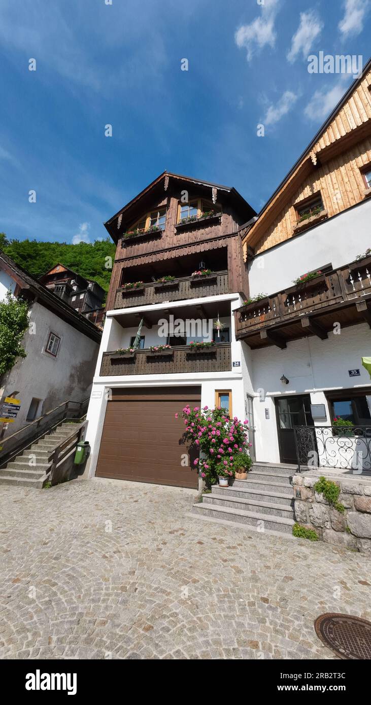 House in Hallstatt town, the best place to visit. Hallstatt town ...